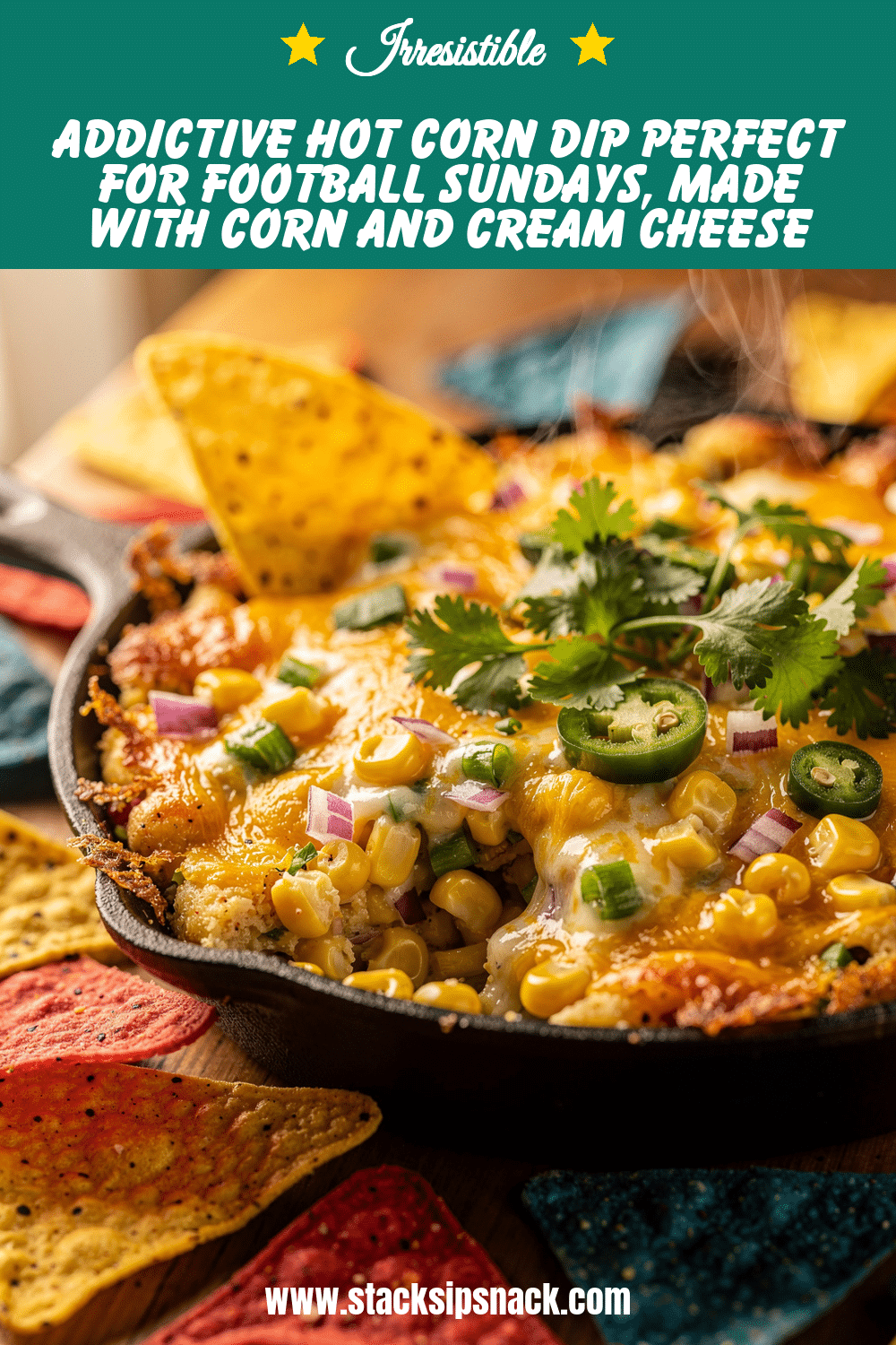 Addictive Hot Corn Dip Perfect for Football Sundays with Corn and Cream ...
