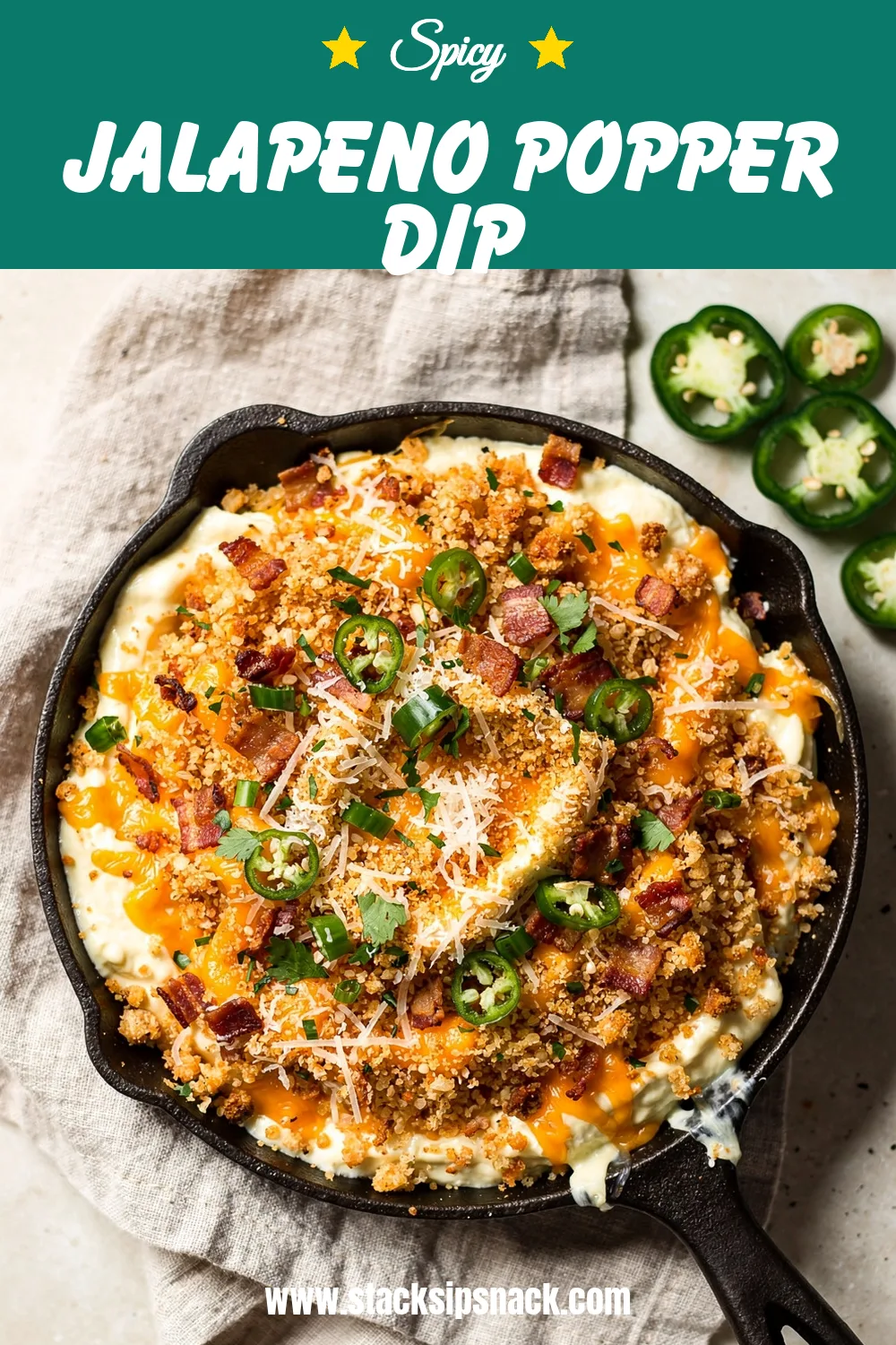 Jalapeno Popper Dip with the Ultimate Crispy Bacon Topping 2026
