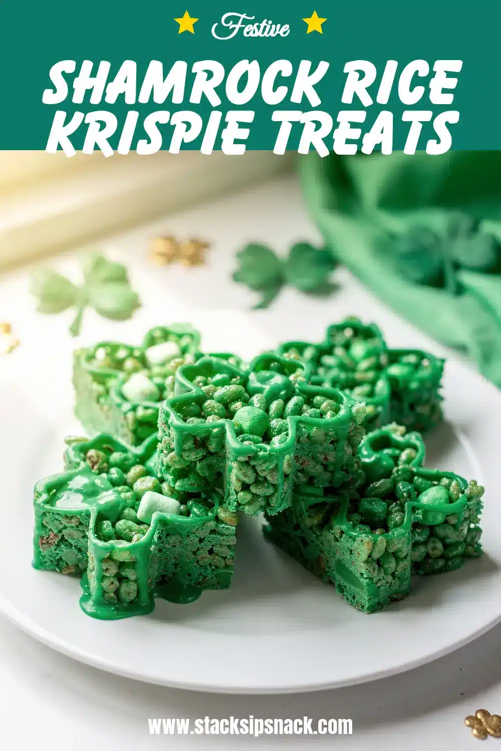 Shamrock Rice Krispie Treats With A Soft Chewy Bite 2026